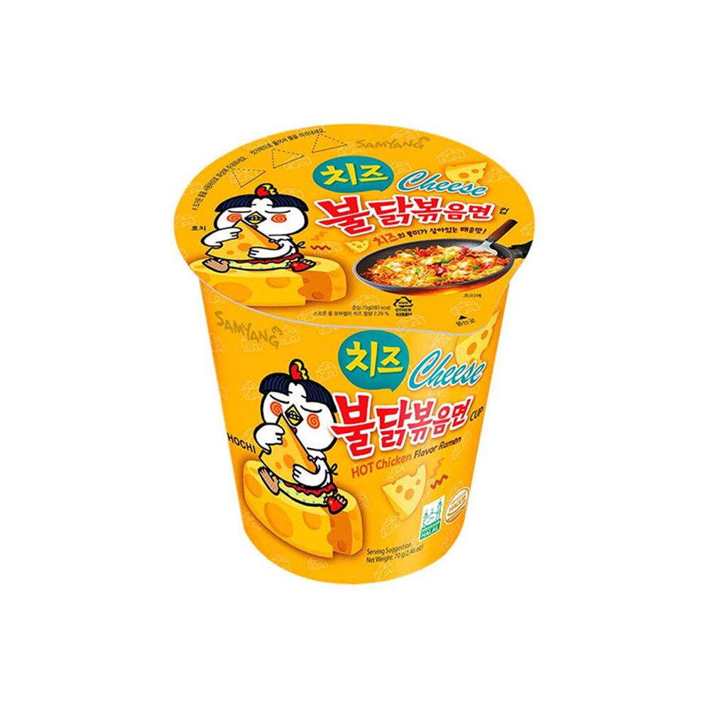 Лапша быстрого приготовления Samyang острая курица с сыром 70 г, Южная Корея