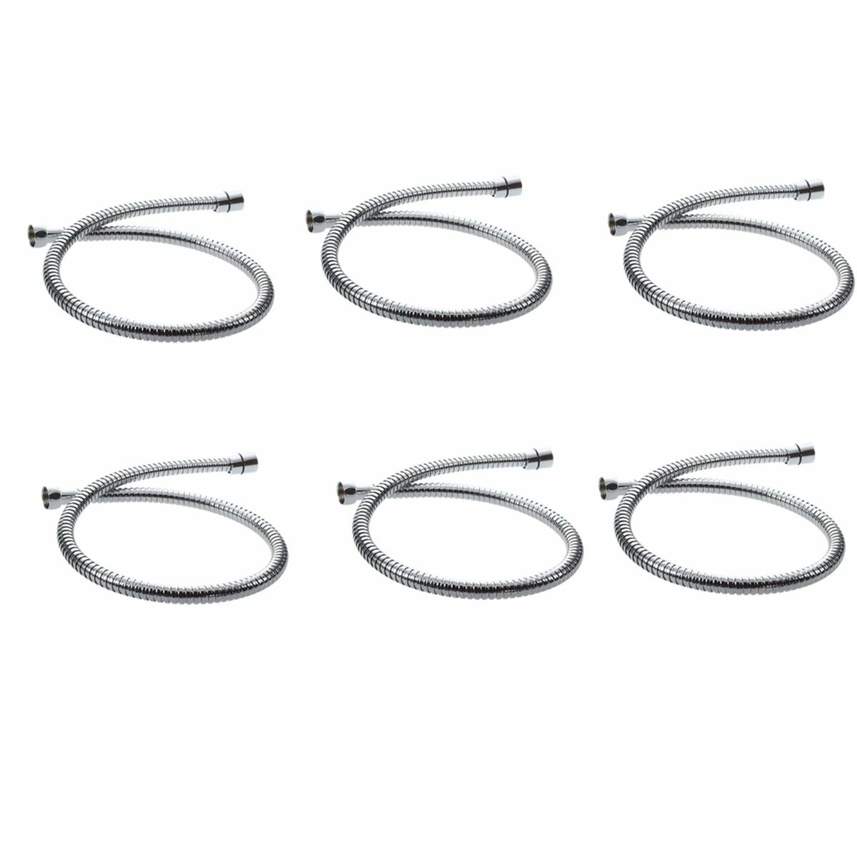 6шт 80 см гибкий шланг для душа из нержавеющей стали для ванной комнаты