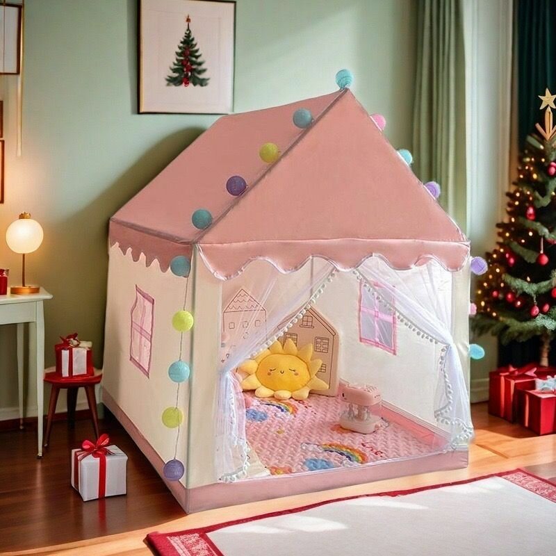 Игровой домик, розовый, ткань, пластик, универсальный, для игр в помещении и на улице