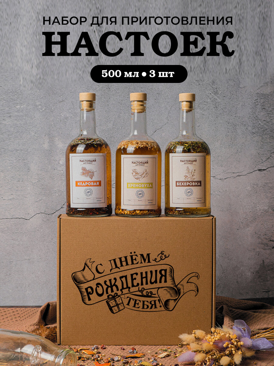 Подарочный набор для настоек мужчине на День Рожденье