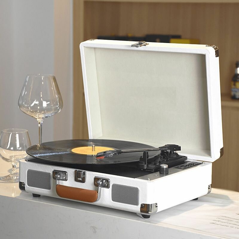 Виниловый проигрыватель патефон AudioRetro AR-007, AUX разъём, Bluetooth, 3 скорости воспроизведения, Проигрыватель виниловых пластинок ретро-a