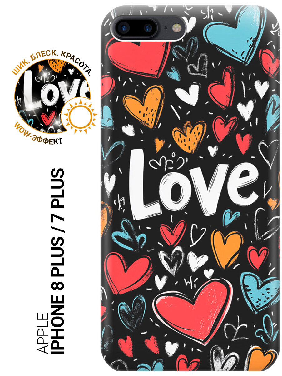 Силиконовый чехол на Apple iPhone 8 Plus / 7 Plus с принтом "Love"