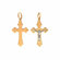 Крестик Эстет, комбинированное золото, 375 проба