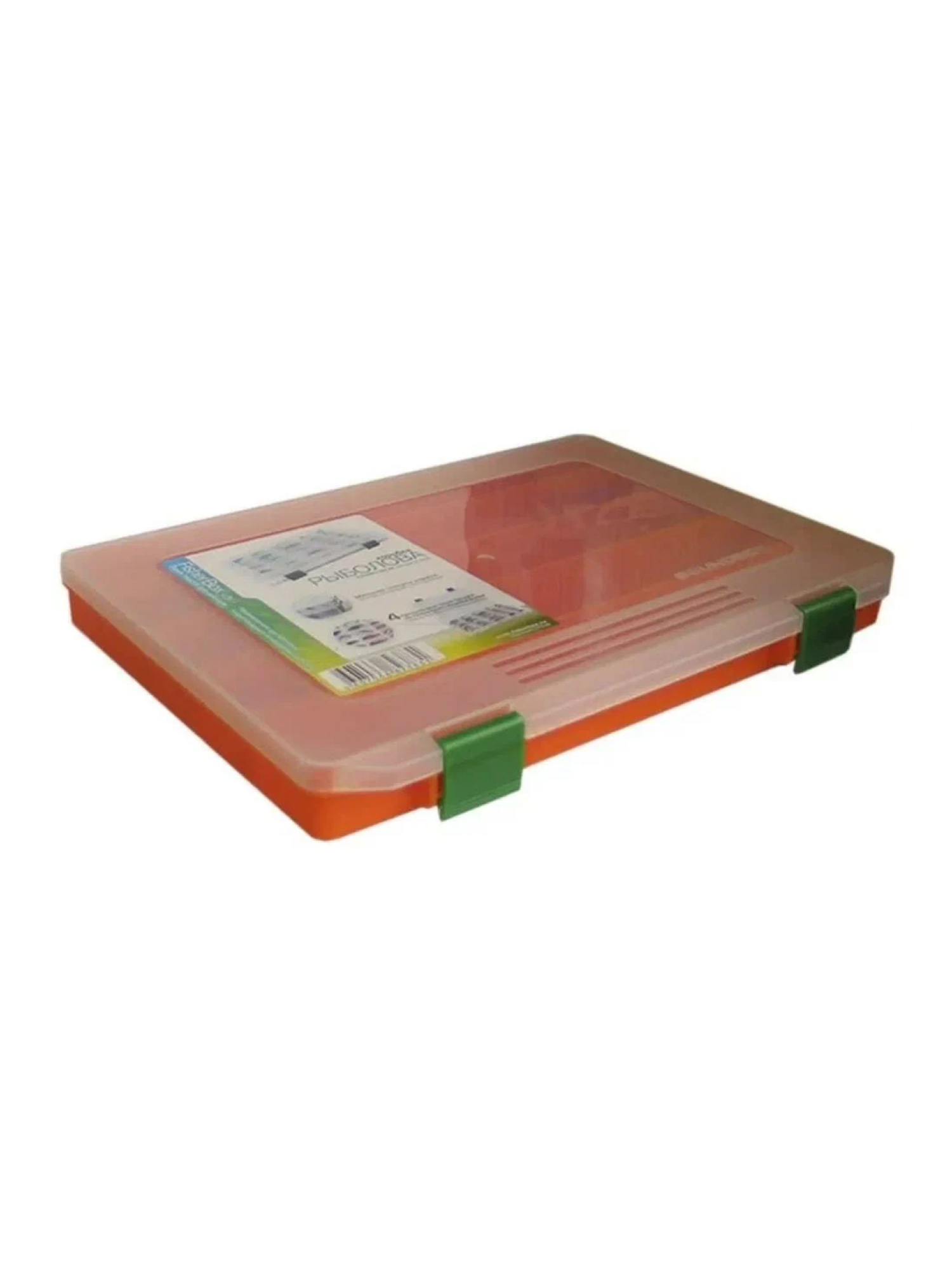 Рыболовная коробка FisherBox 250 Orange, пластик, 25x19x0,4 см, с разграничителями