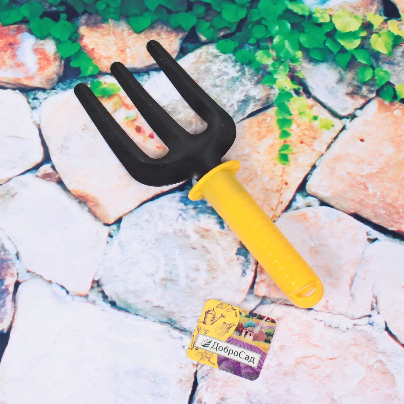 Вилка садовая «Чиполино» 24см, пластиковая ручка, удобство и качество