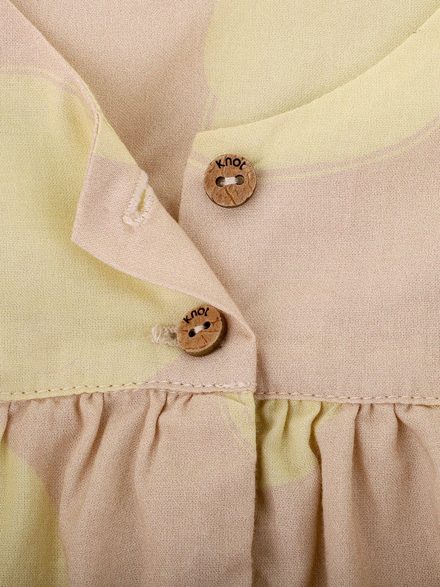 Платье Knot Lemon Big Dots, размер 18 мес, светло-бежевый — фото 1