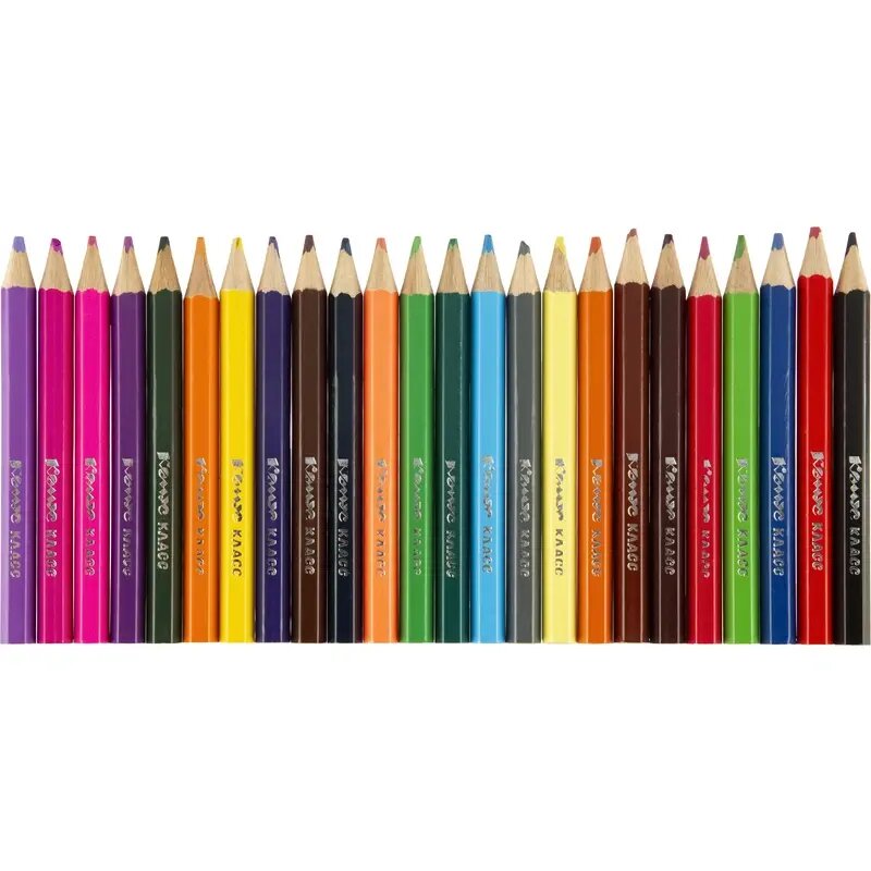 Карандаши цветные Комус Класс ColorPics 24 карандаша 24 цвета шестигранные, 1781689