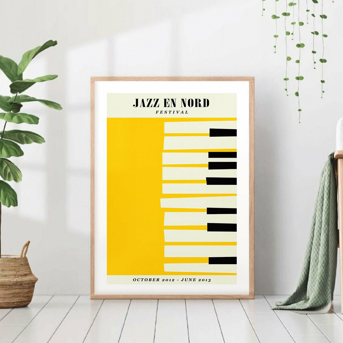 Постер "Клавиши рояля джаз" без рамы 40x50 см на стену для интерьера