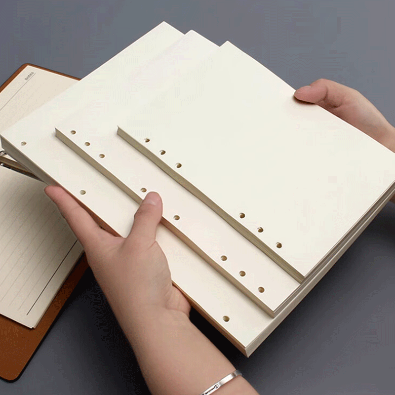 Xutong Loose-Leaf Paper A5 Refill Notebook, Suitable for 6-Hole Blank Pages, Thickened Replacement Loose-Leaf Notebook Inner Pages for Meeting Notes