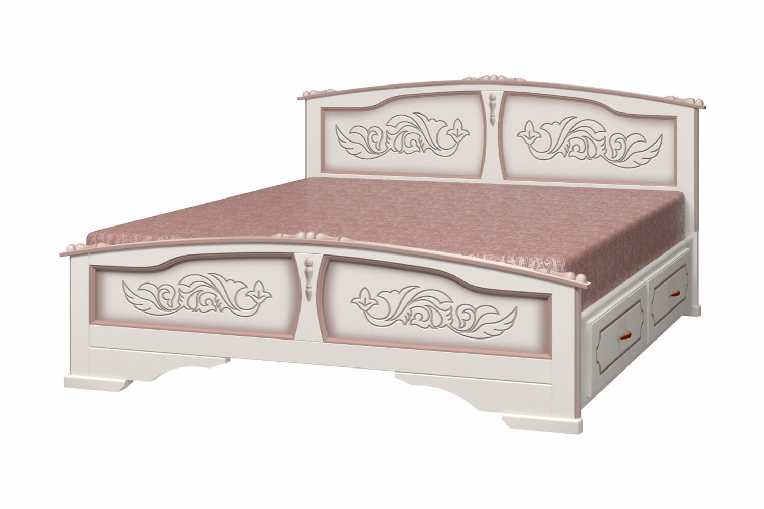 Елена Кровать Дуб молочный 160х200