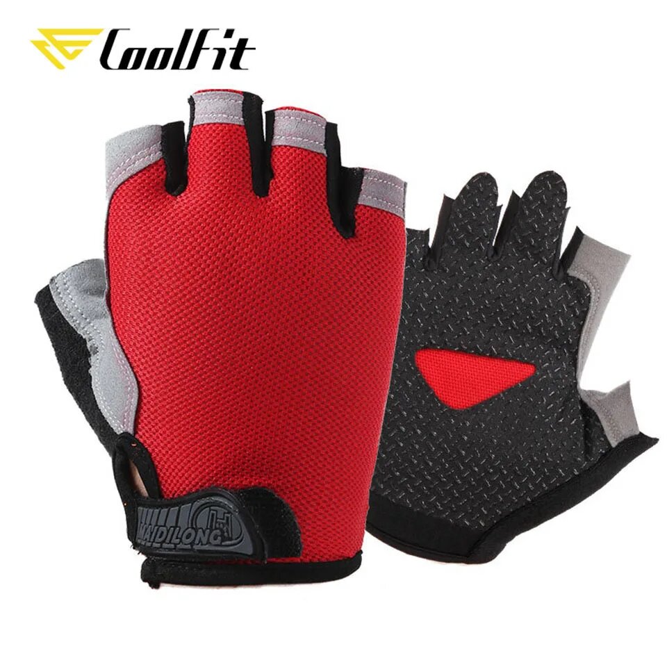 CoolFit велоперчатки красные, размер M