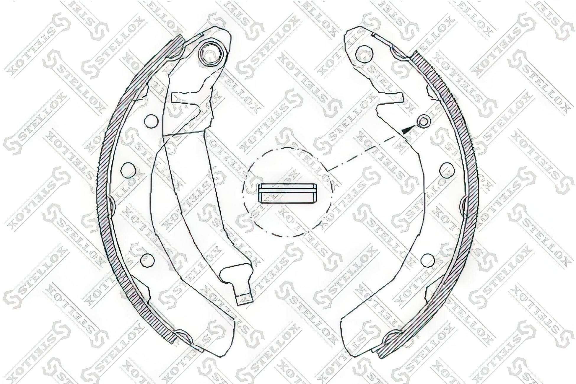 Колодки барабанные для Шевроле Матиз, Спарк, Дэу Равон Матиз 097 100-SX STELLOX