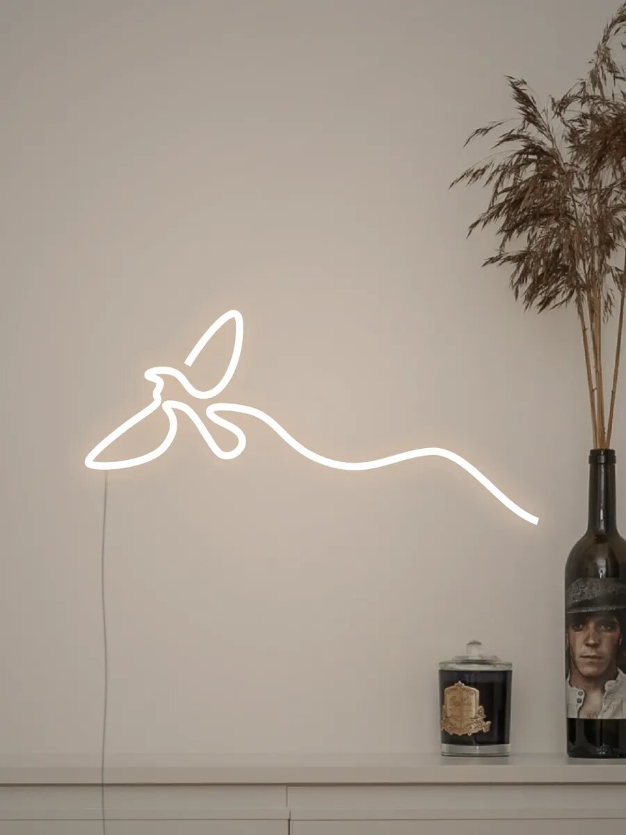 "Птица" неоновая лампа, светильник