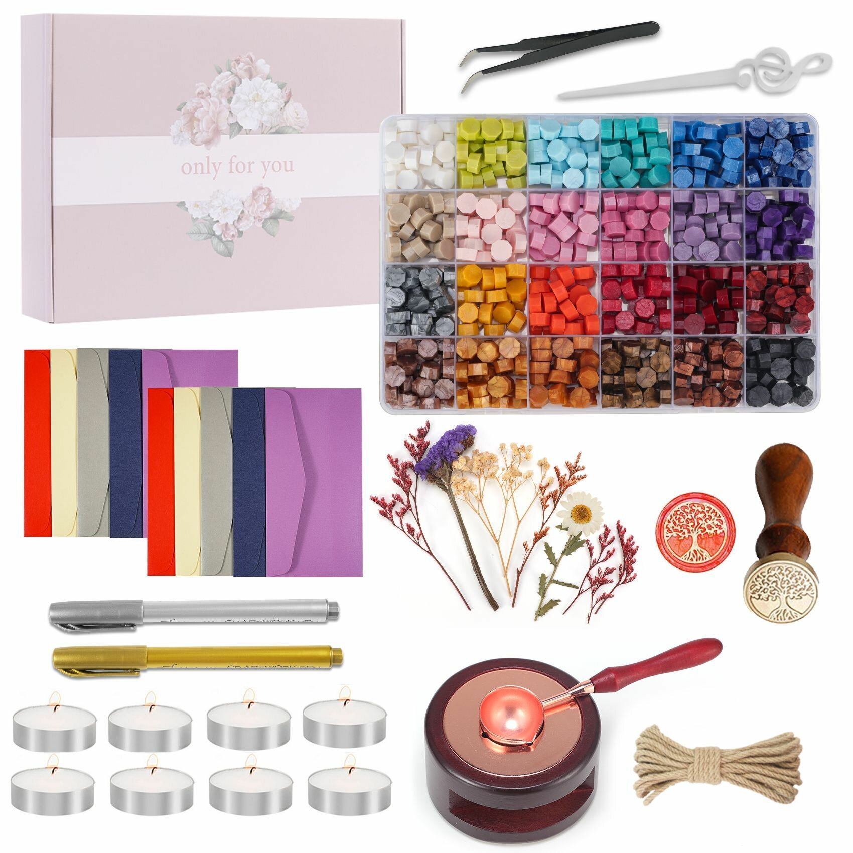 Китайские пользователи рекомендуют-Сургучный набор 600 гранул (24 цвета) Топ продаж