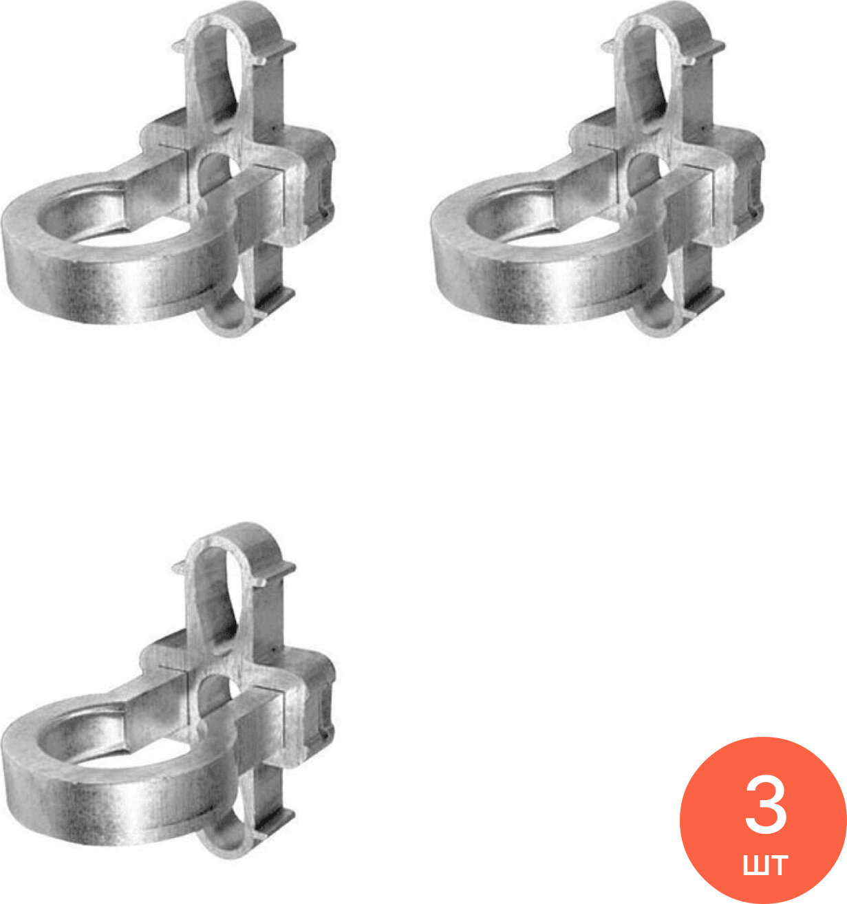 Кронштейн крепежный Нилед анкерный CS10.3, из коррозионностойкого алюминиевого сплава, диаметр болтов 14мм, 15000Н / крепеж (комплект из 3 шт)