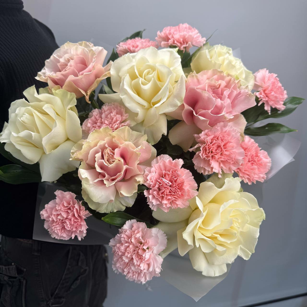 Decoriflora, Французская Роза, Гвоздика, цвет розовый, белый, 15 шт