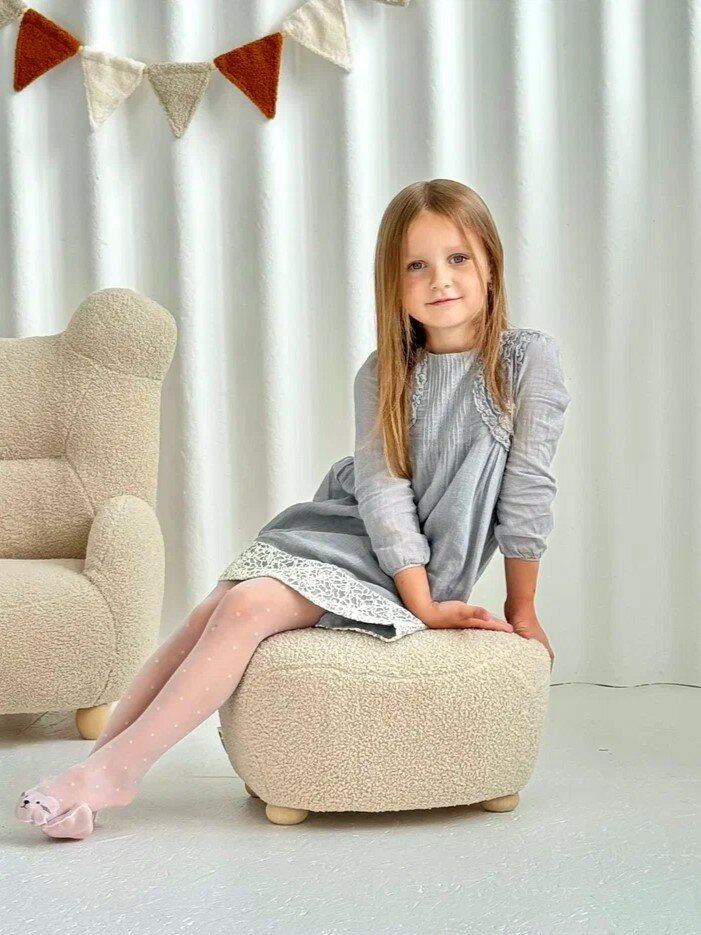 Пуф детский мягкий букле мини пуфик в детскую комнату с SIMBA