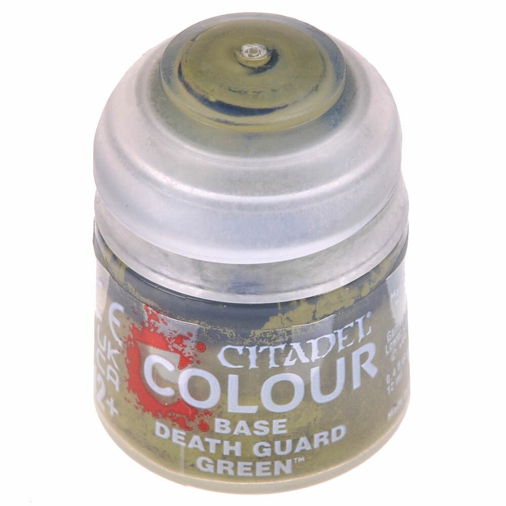 Краска акриловая Citadel Base: Death Guard Green / Зелёный Гвардии Смерти (12 мл.)