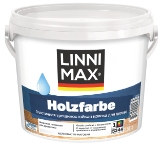 Краска для Дерева Linnimax Holzfarbe 2.5л Шелковисто-Матовая База 1 / Линнимакс Хольцфарбе.