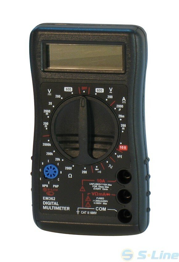 Мультиметр цифровой S-line EM362 генератор меандра, прозвон