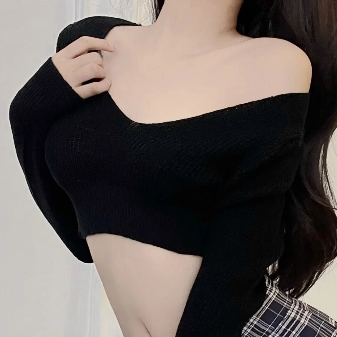 Косплей костюм аниме школьницы из полиэстера Черный, Black Top