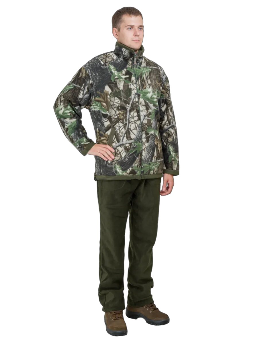 Костюм утепленный Хамелеон дубок из флиса с двусторонним дизайном цвет хаки