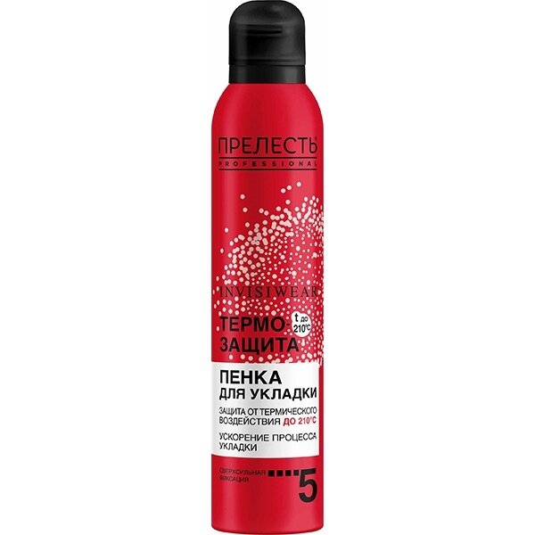 Мусс-пенка для волос Прелесть "Professional Invisiwear", термозащитный, для горячей укладки, 200 мл
