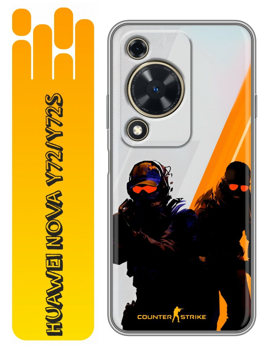 Чехол для Huawei Nova Y72, Nova Y72s с принтом Контер страйк Counter strike (Хуавей Нова у72, Нова у72с)