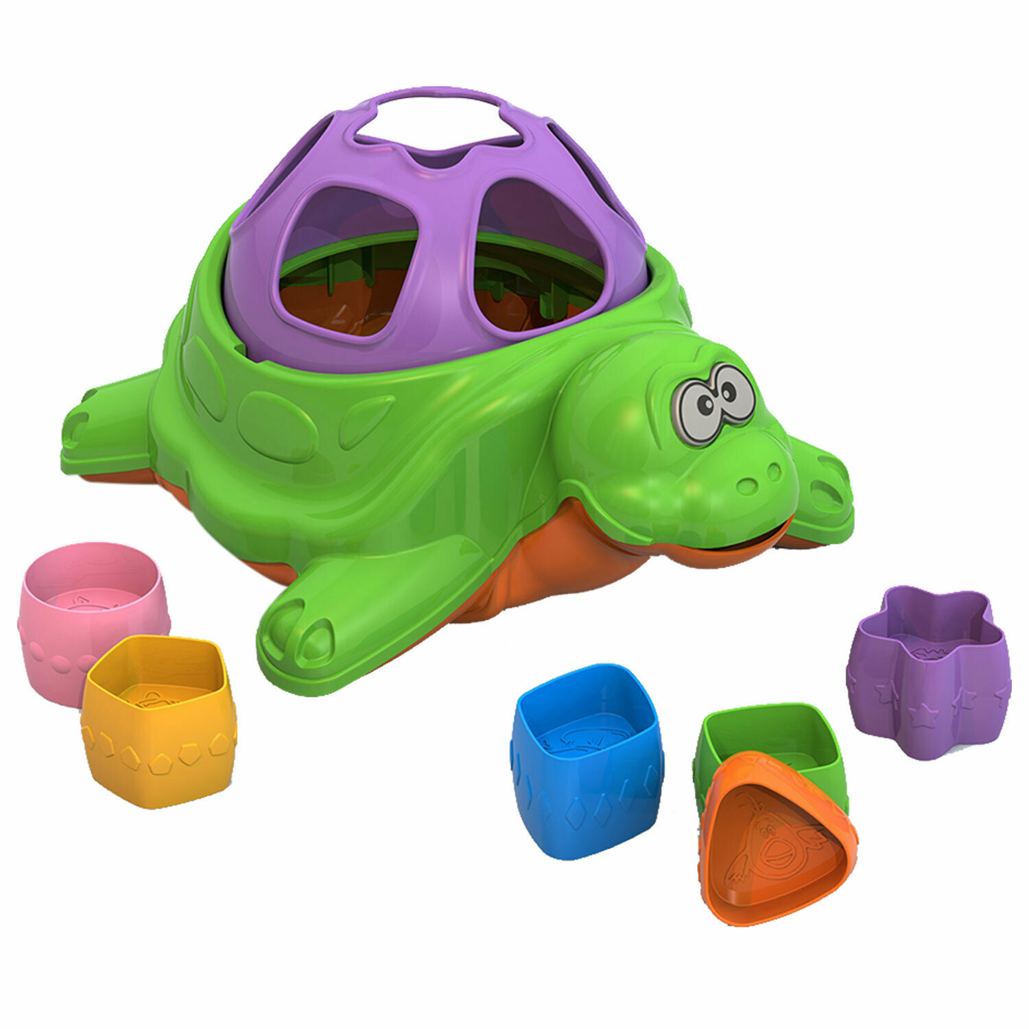 Нордпласт Игра-сортер дидактическая Черепаха, 6 формочек 793