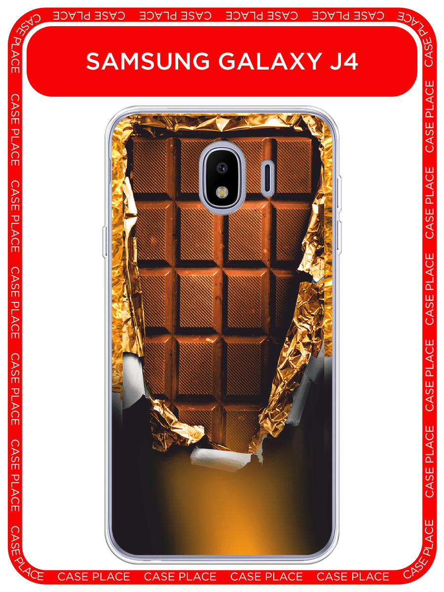 Чехол на Samsung Galaxy J4 / Самсунг Галакси Джей 4 с принтом Шоколадка