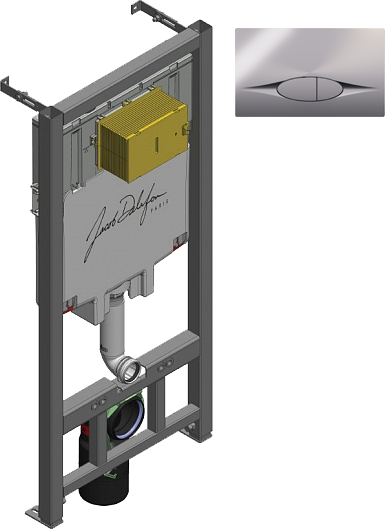 Система инсталляции для унитазов Jacob Delafon E29025-NF, + кнопка смыва E29027-CP P