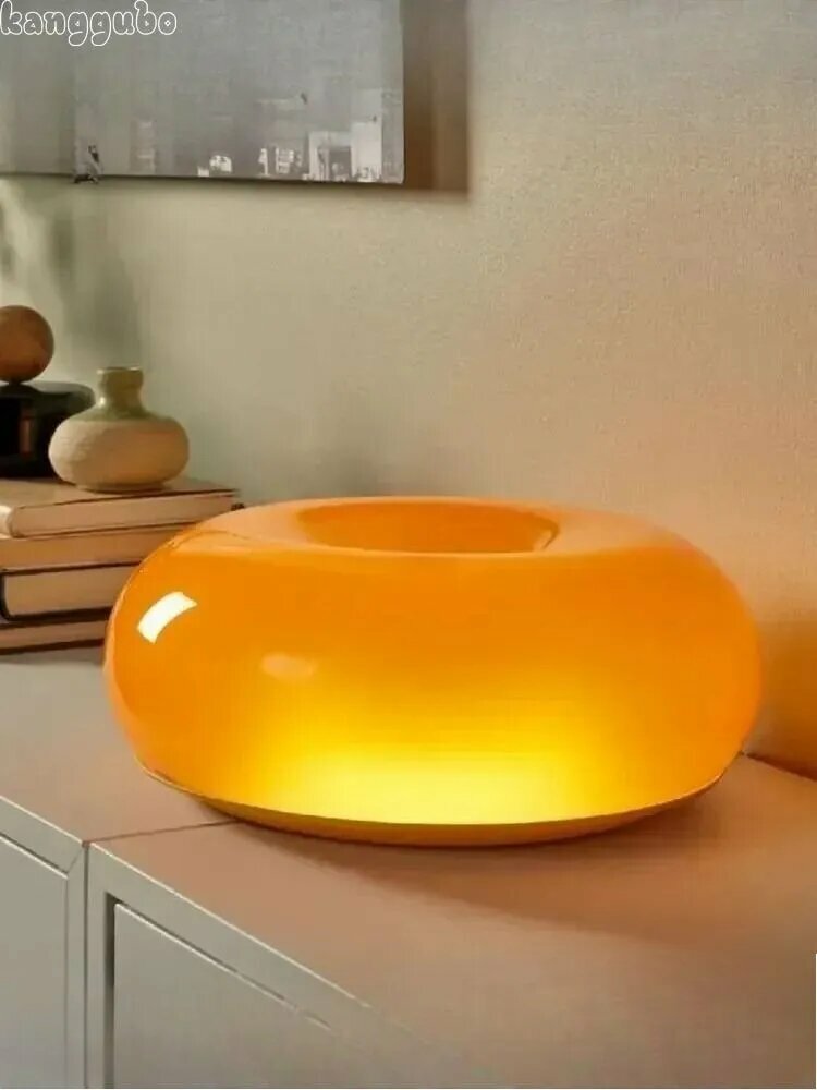 Лампа "Пончик", сенсорная, светодиодная, 5Вт, 30 см, оранжевая