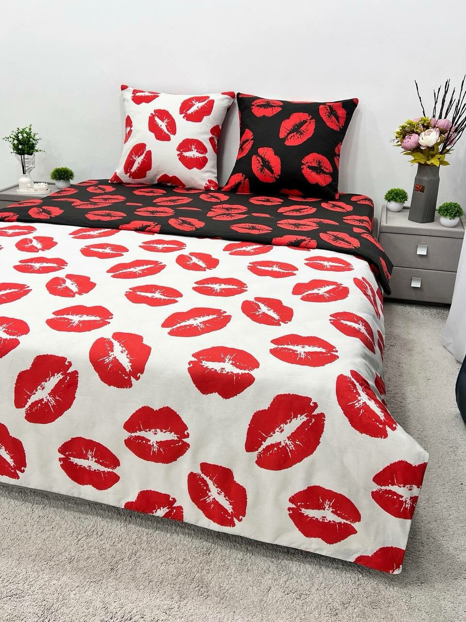 Enamorado комплект постельного белья, 2-х спальное с евро простыней на резинке, 100% хлопок, бязь