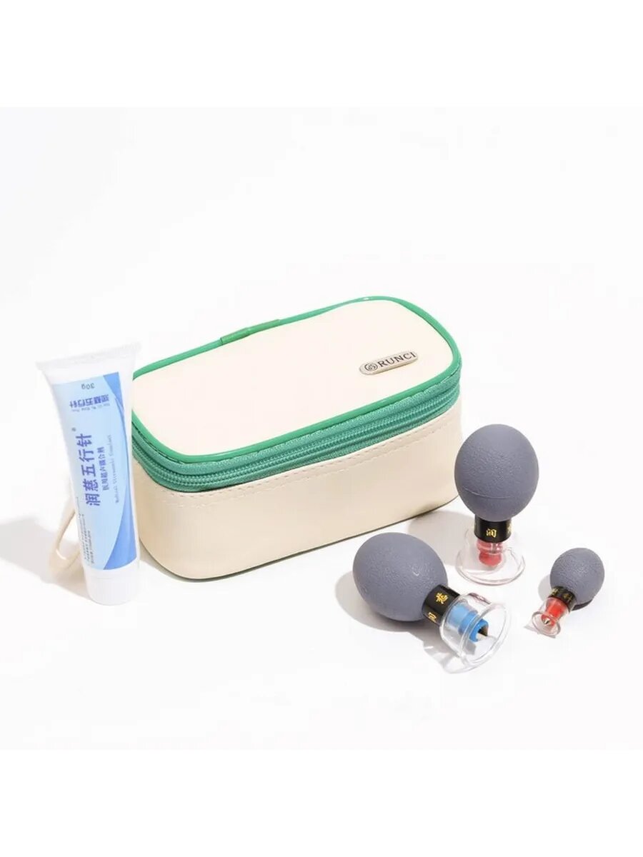 Магнитные банки для вакуумного массажа — набор 8 шт.