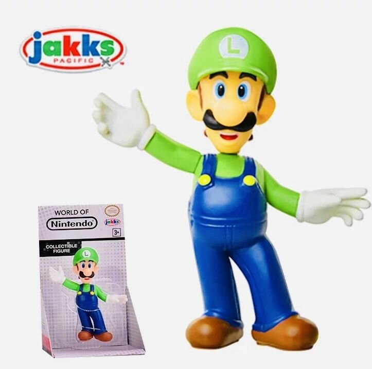 SUPER MARIO Фигурка Луиджи Jakks винтаж Коллекционная