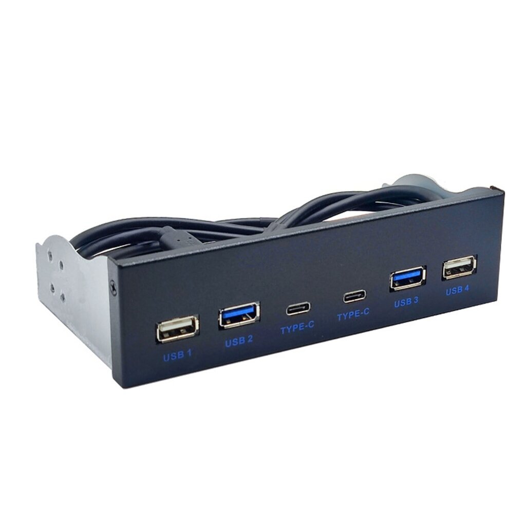 Многопортовый концентратор USB Type C для 5,25-дюймового CD-ROM-накопителя USB 3.0/3.2 на передней панели
