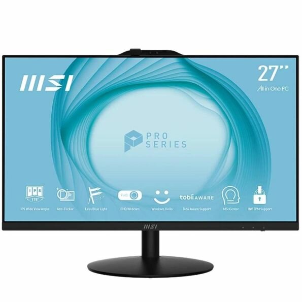 27" Моноблок MSI Pro AP272 13M-419RU (9S6-AF8311-419) чёрный - 1920x1080, IPS, Intel Core i5-13400, ядра: 10 x 2,5 ГГц, 8 ГБ, SSD 512 ГБ, Intel UHD Graphics 730, Windows 11 Pro
