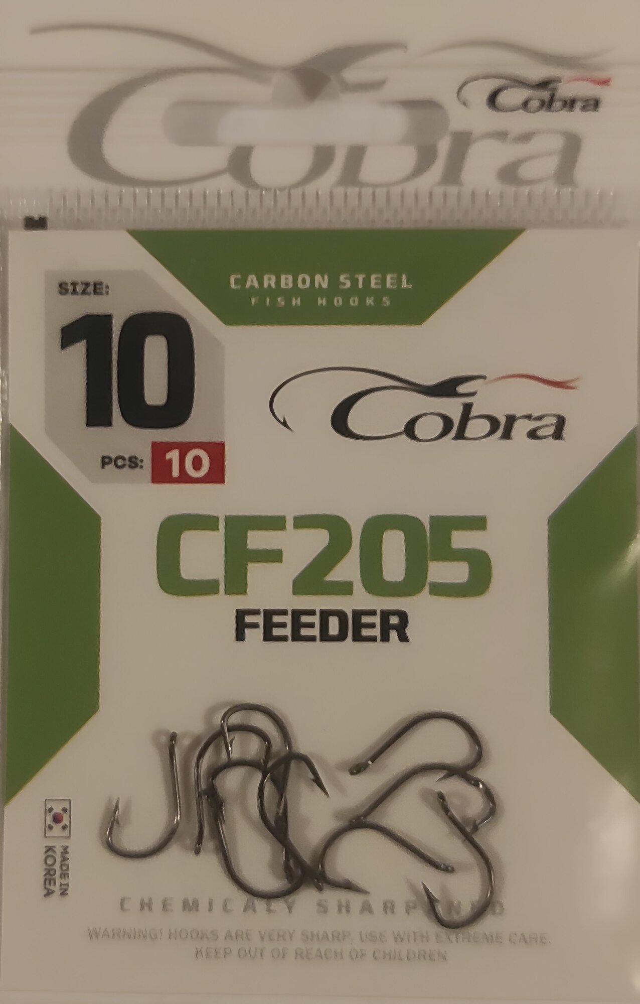 Крючки Cobra FEEDER UNIVERSAL CF205 , разм. 10, одинарные , 10шт.