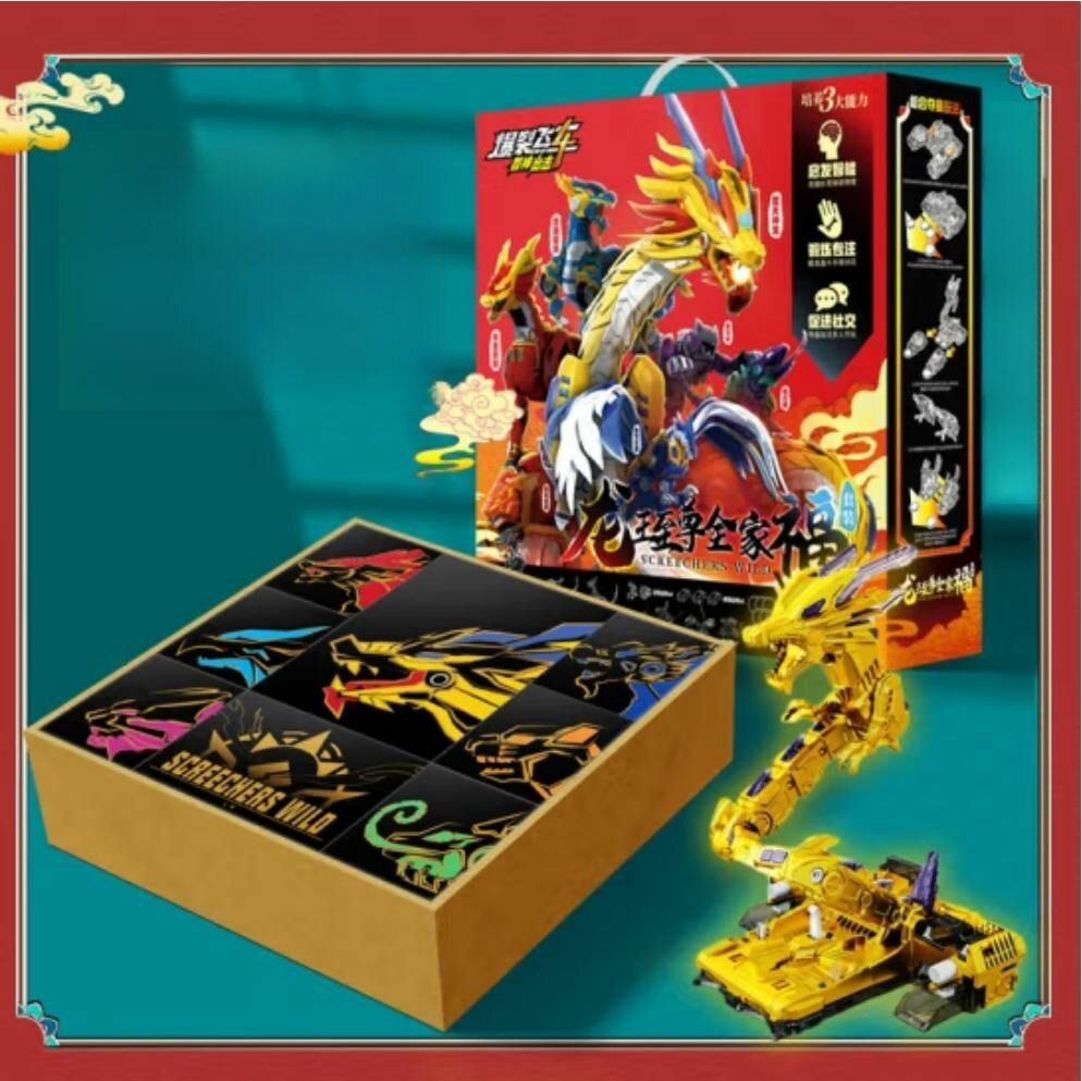 Дикие Скричеры. Игровой набор Голден Дрэгон 7-в-1. ТМ Screechers Wild