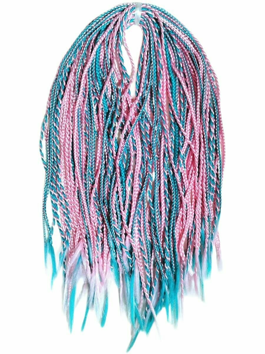 ДЕ афрокосы из канекалона 52 косички 104 кончика, 60 см, ручная работа