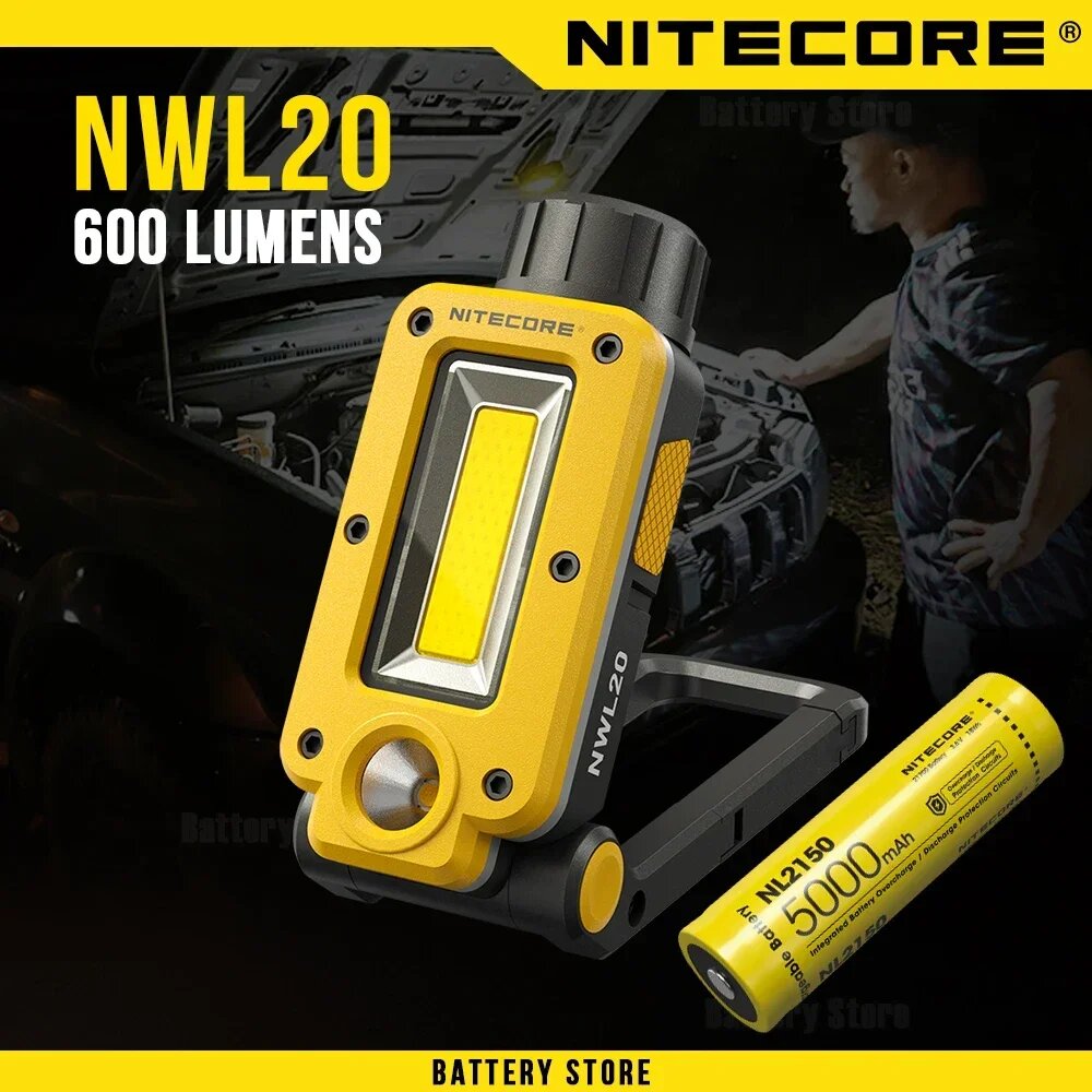 NITECORE NWL20 Рабочий свет Авторемонтная лампа фонарик Многофункциональный тройной выходной фонарик Налобный фонарь Прожектор
