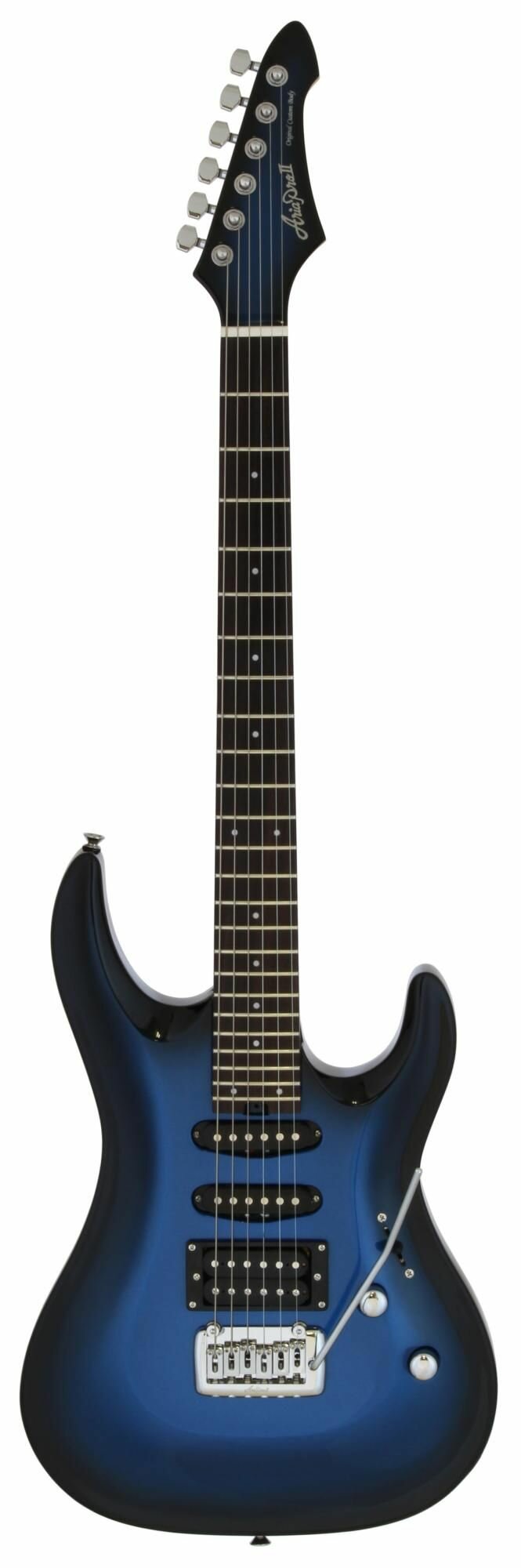 Электрогитара Aria Pro II MAC-STD Metallic Blue Shade, 6-струнная, 24 лада, для правшей, мензура Fender