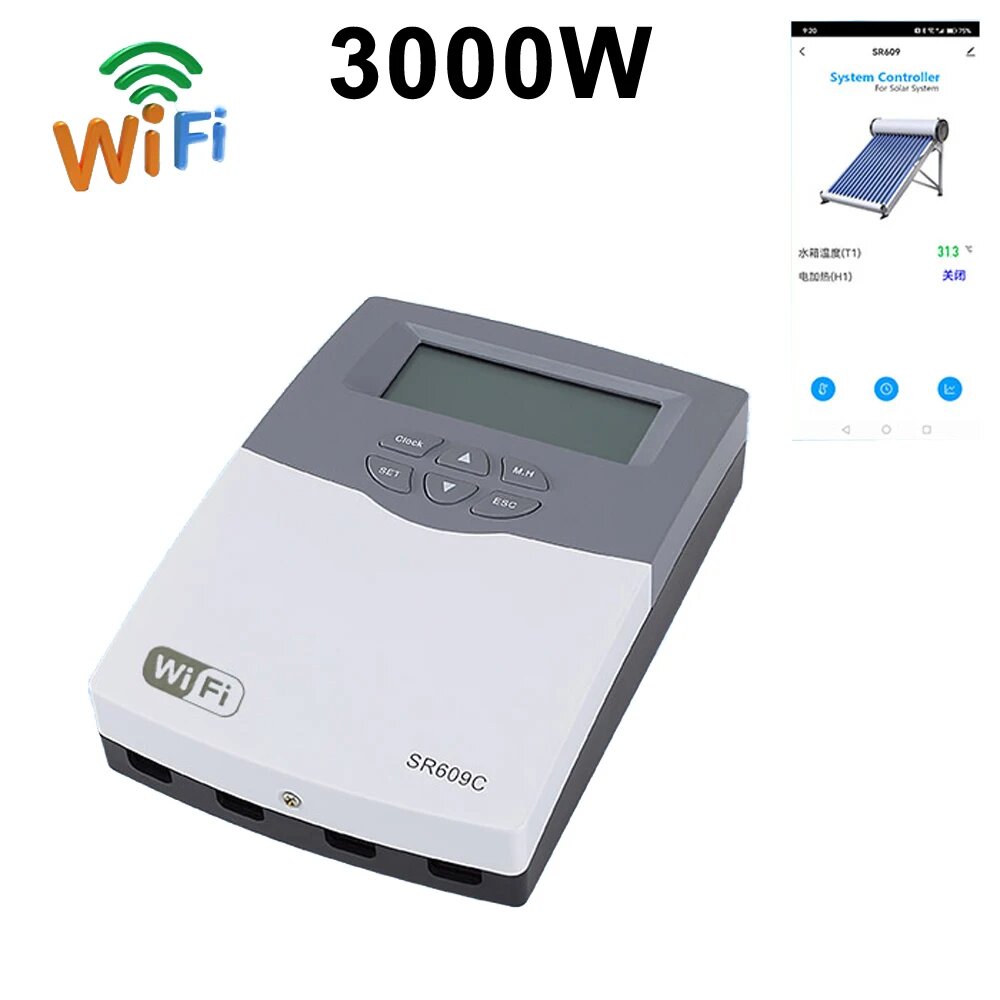 Солнечный контроллер SR609C для водонагревателя WIFI 3KW SR609C