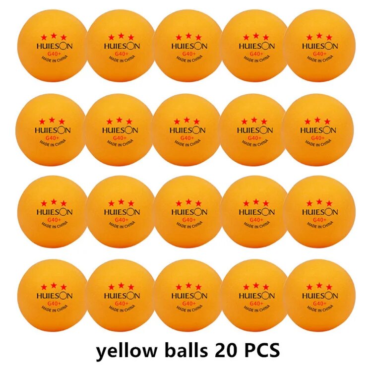 Huieson 3 Star Мячи для настольного тенниса Оранжевый, Yellow balls 20PCS