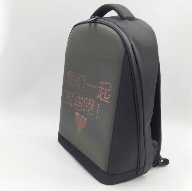 Рюкзак с LED экраном, со светодиодной панелью 16.5 дюймов. (Черный)