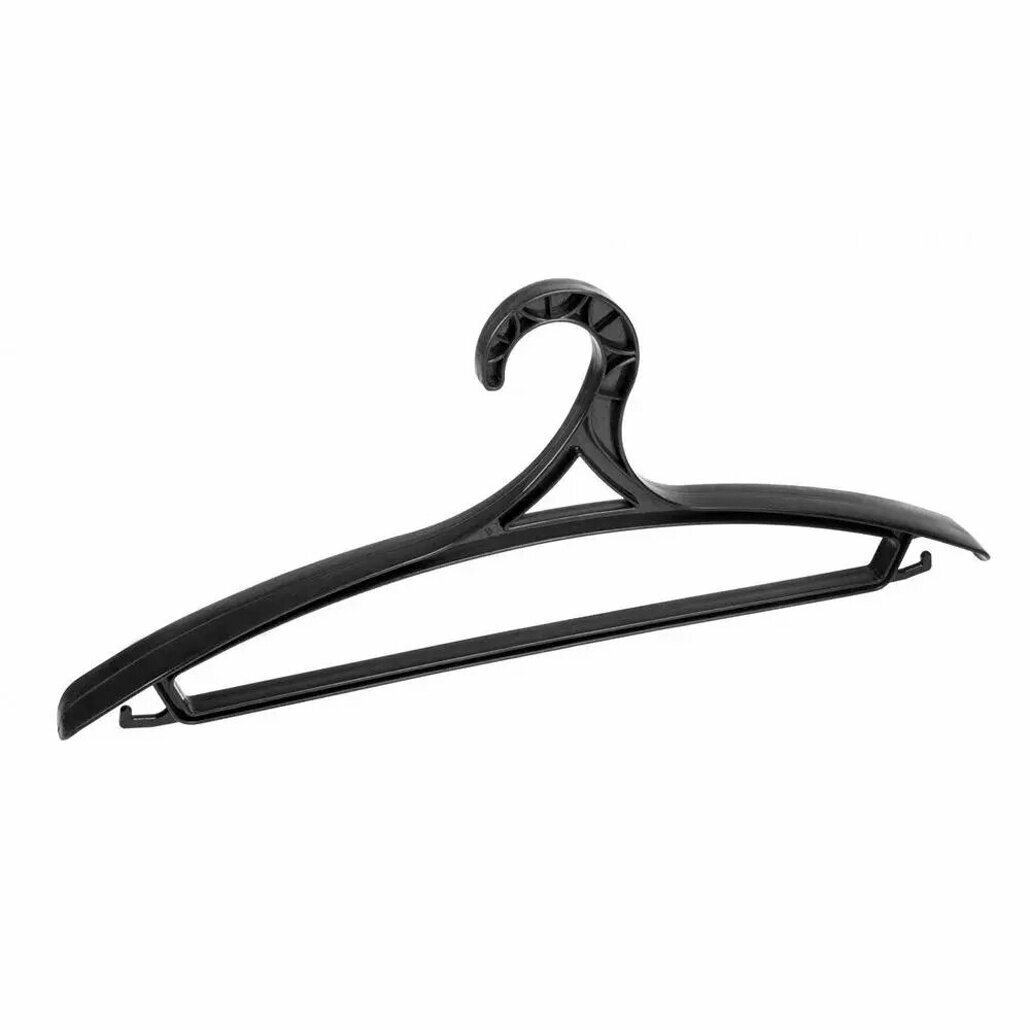 Вешалка для верхней одежды "С519" 48-50, пластик, черный цвет, усиленный крючок