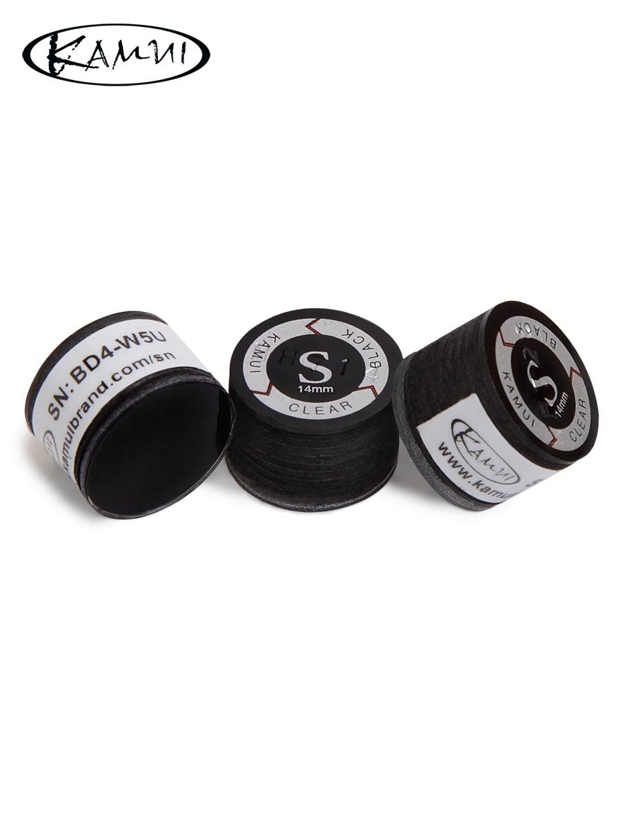 Наклейка для кия Kamui Clear Black 14 мм Soft, многослойная, 1 шт.