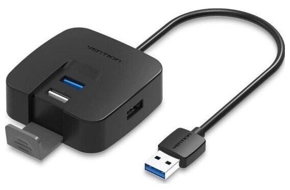Разветвитель USB Vention OTG USB 2.0/USB 3.0 на 4 порта черный - 0.5 м