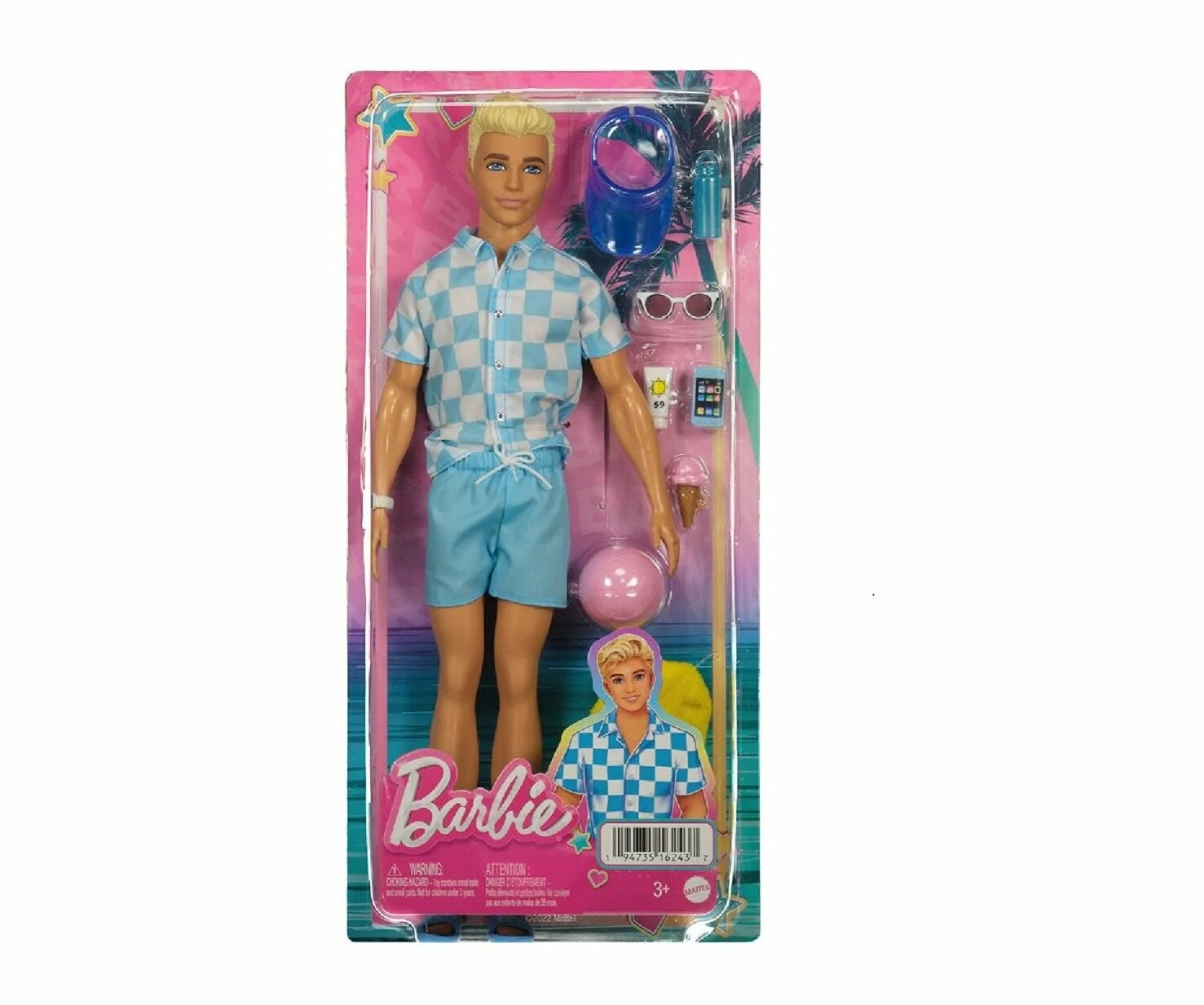 Кукла Кен Барби кукла для девочки Barbie Пляжный день HPL72_HPL74