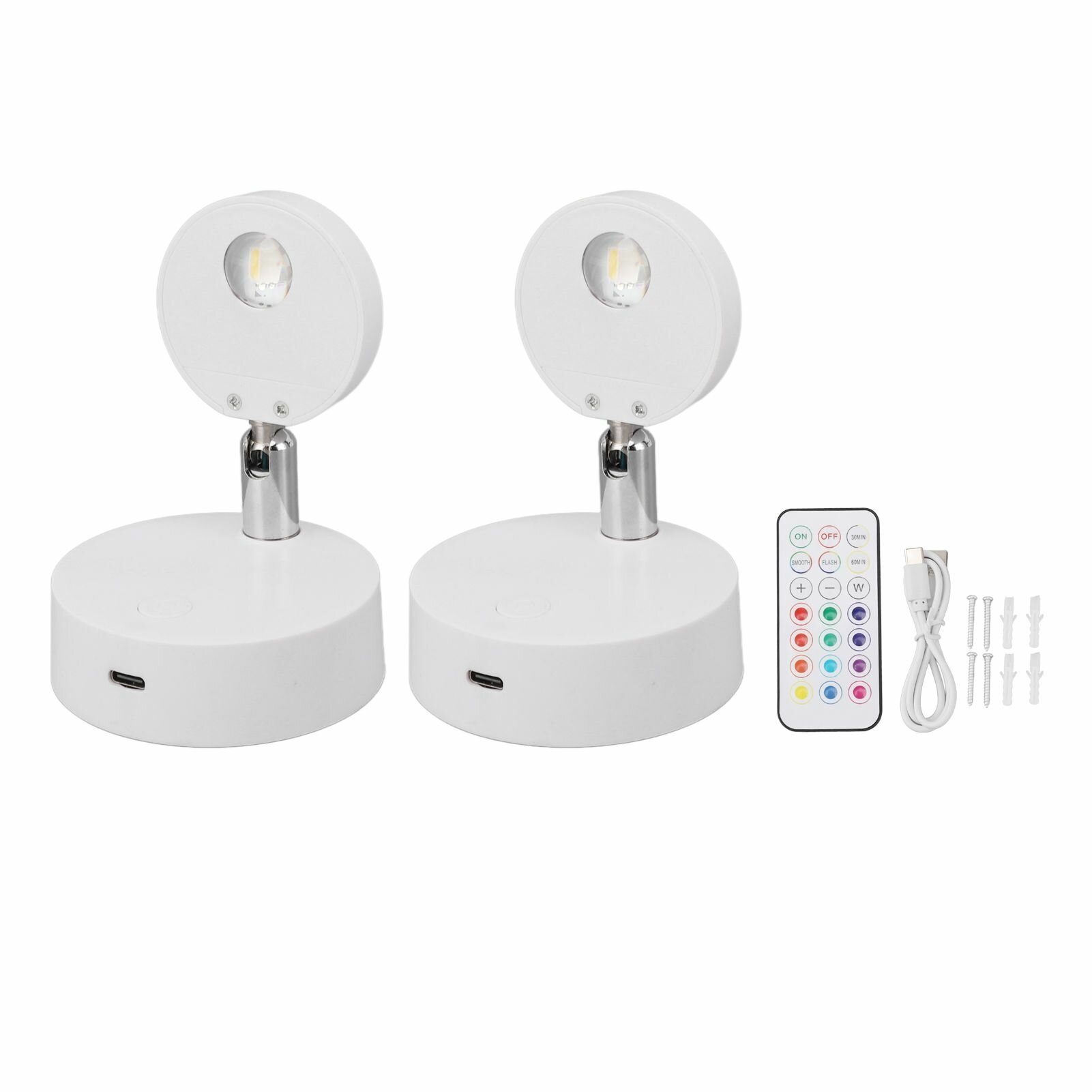 Поворотный RGB прожектор 13 цветов с дистанционным управлением для витрин и шкафов